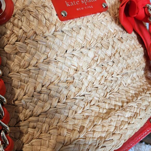 kate spade | Bags | Kate Spade Point Breeze Natural Straw Bucket ...